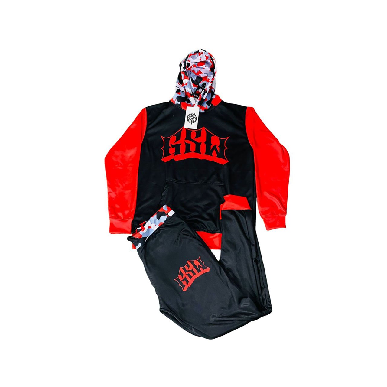 Black body Red Sleeve GSW log & Camo Design Full Sublimated Track – GSW ...
