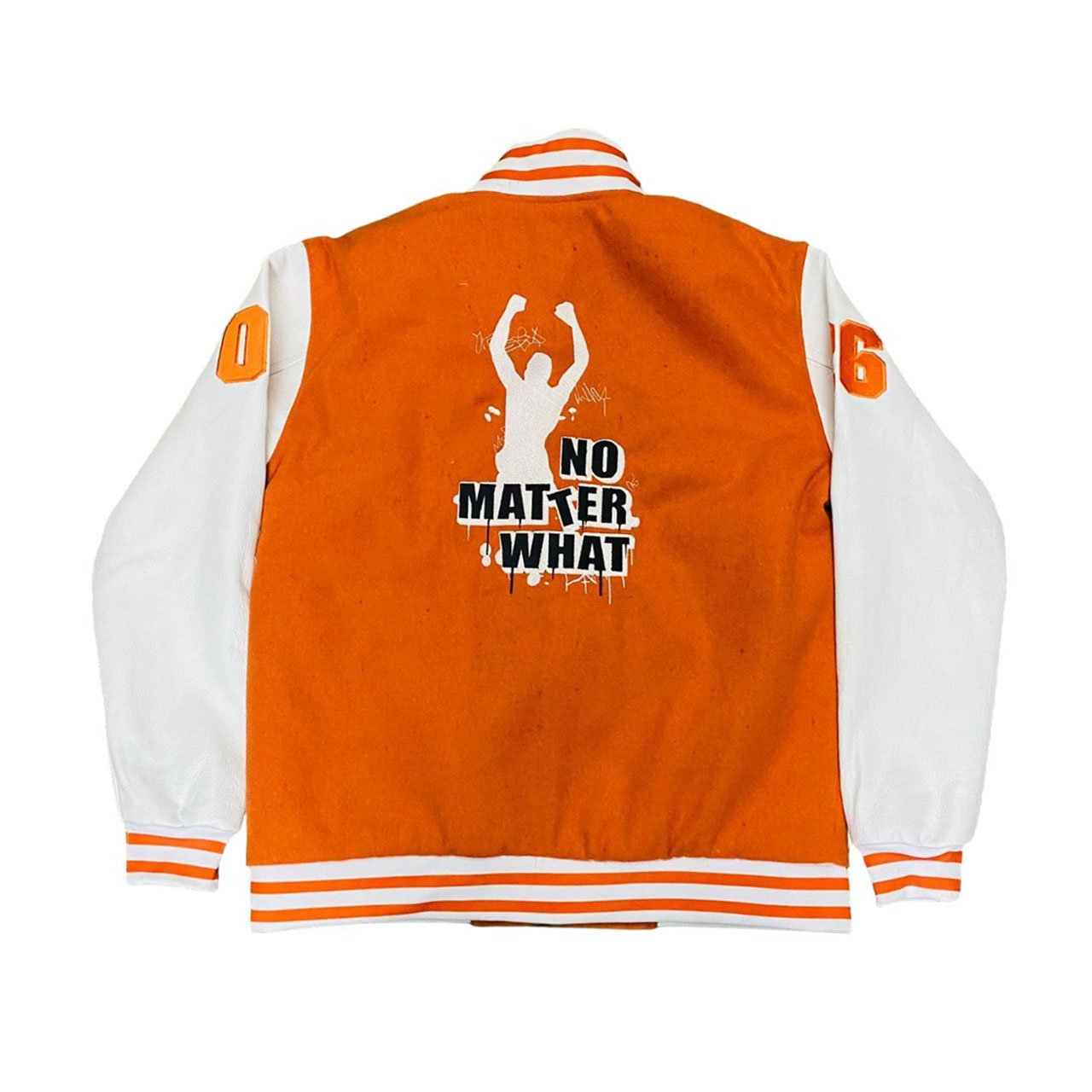 Orange Wool Body White Leather Sleeve Varsity jacket – GSW Apparel LLC